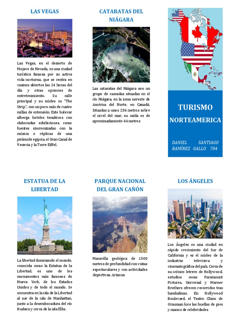 Folleto Turismo Norteamerica | PDF | Las Vegas