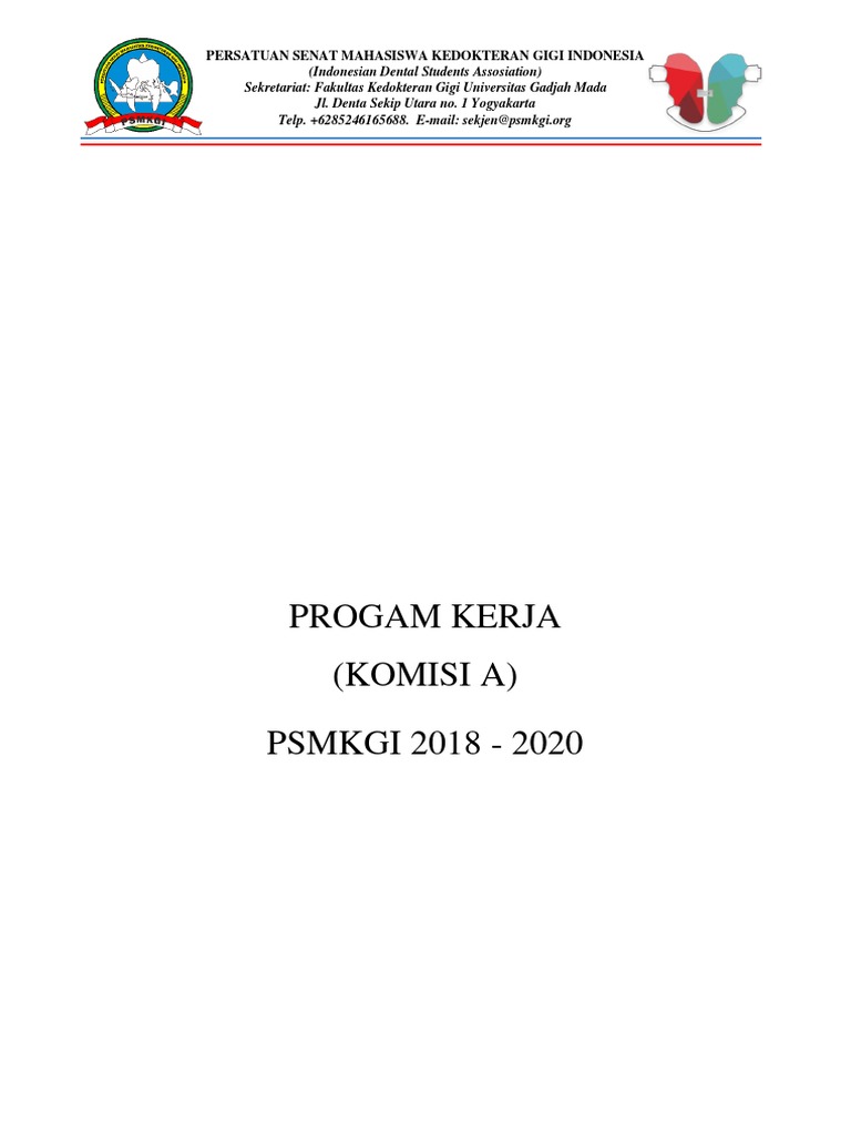 Program Kerja PSMKGI 2018-2020 | PDF