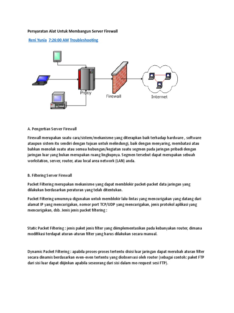 Persyaratan Alat Untuk Membangun Server Firewall | PDF