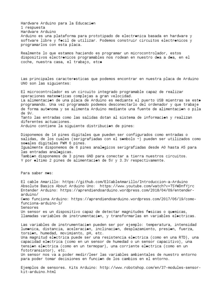 Microprocesador Arduino | PDF | Arquitectura de brazo | Arduino