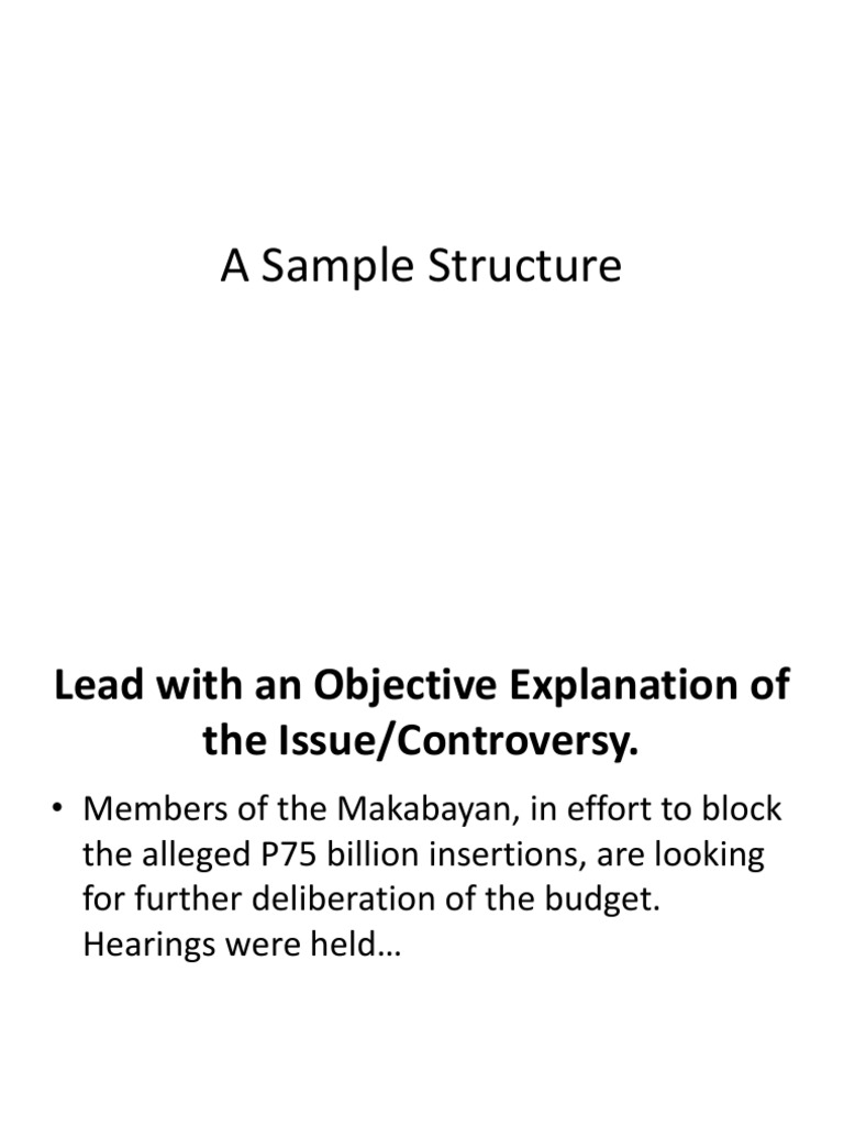 A Sample Structure - Editorial Writing | PDF