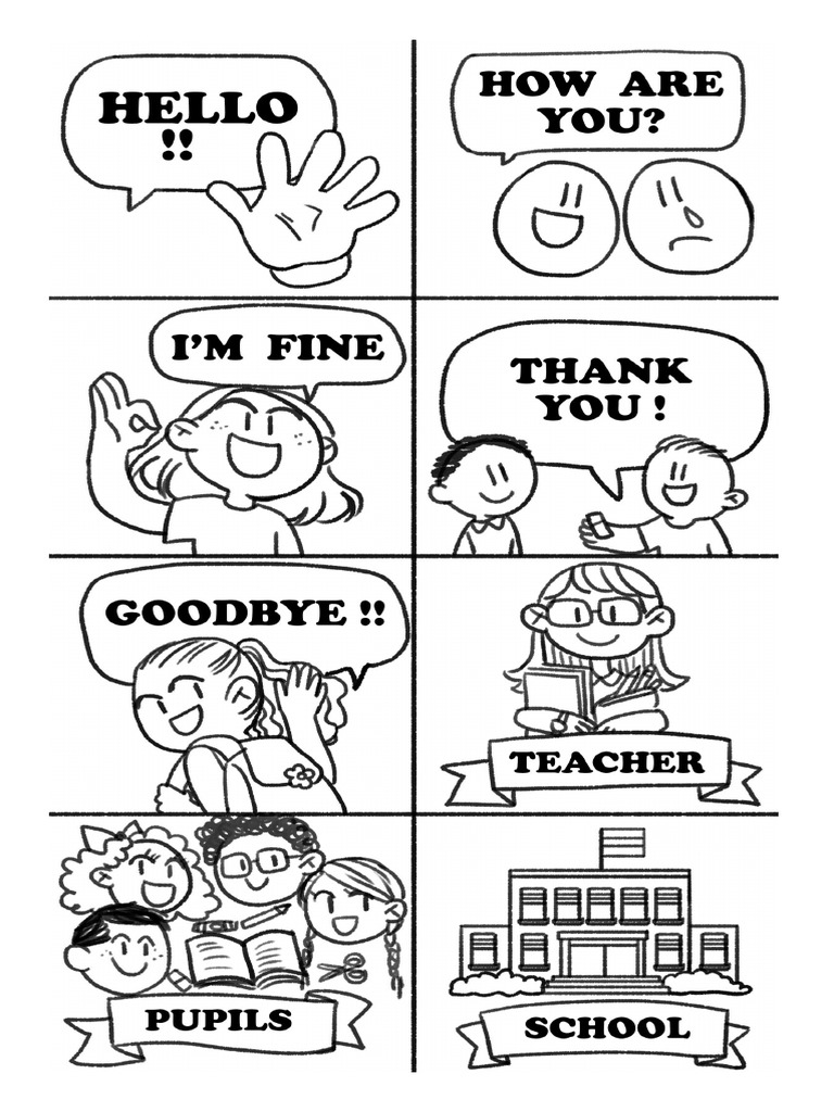 Greetings and First Words Memory Game | PDF