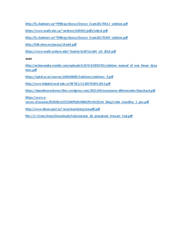 Differential Equations Solutions Collection | PDF
