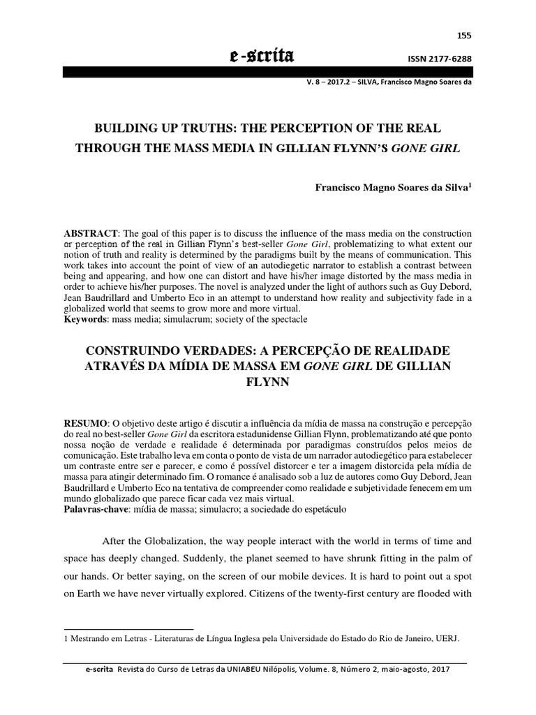 Mídia e Realidade em Gone Girl | PDF | Comunicação | Mídia de massa
