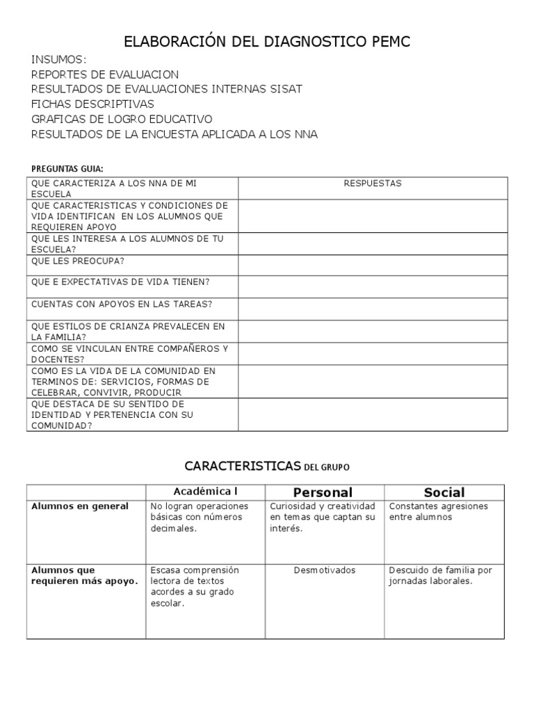 Pemc y Plan Individual | PDF | Evaluación | Maestros