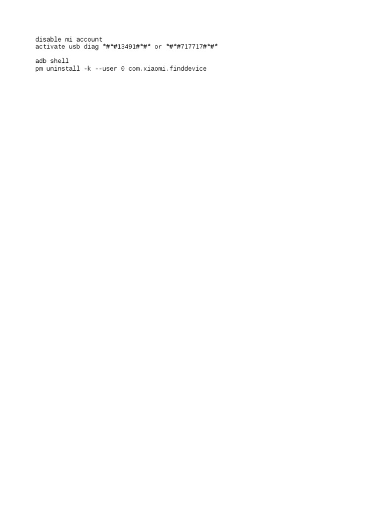 Disable MI Account | PDF | Technology & Engineering