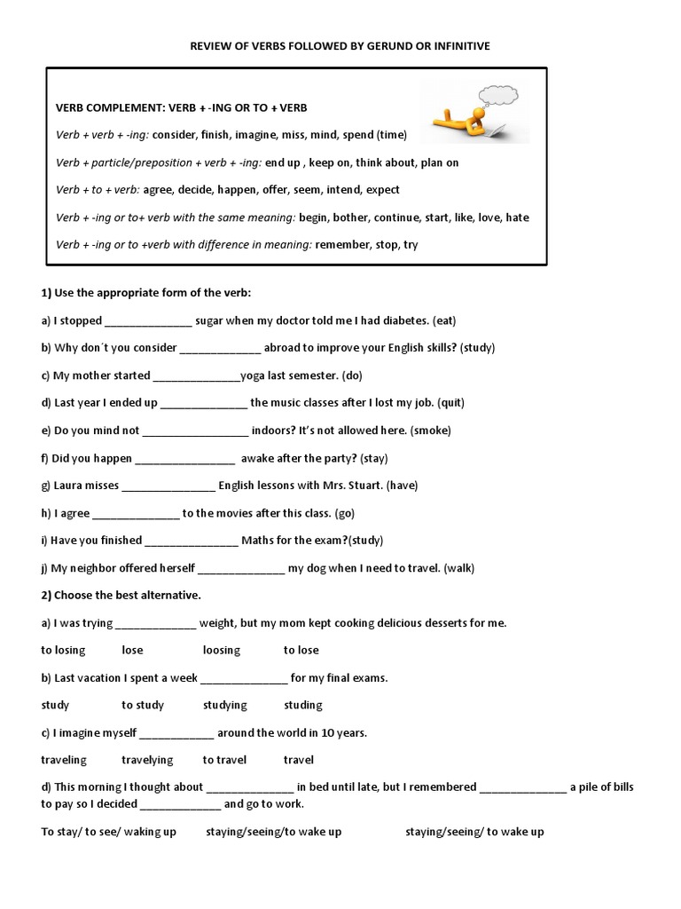 Verbs Followed by Gerund or Infinitive | PDF