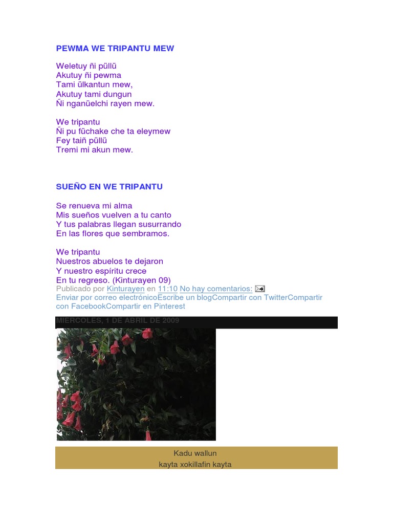 Poema Mapuche | PDF