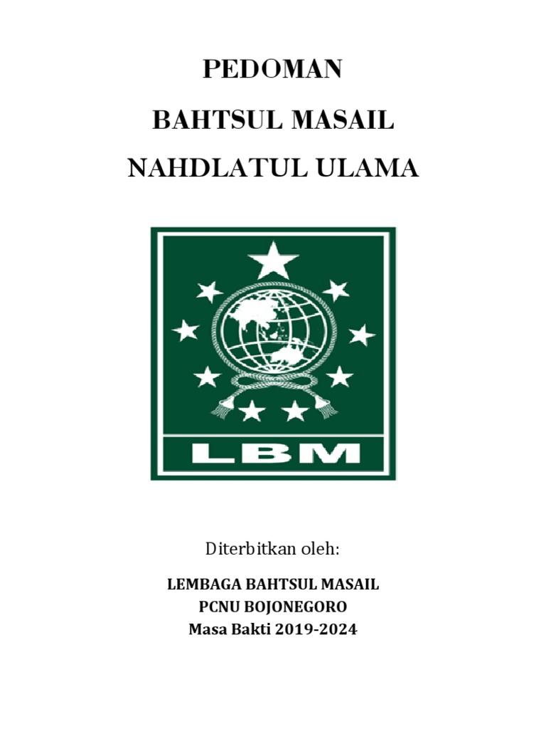 Pedoman Bahtsul Masail NU 2019-2024 | PDF