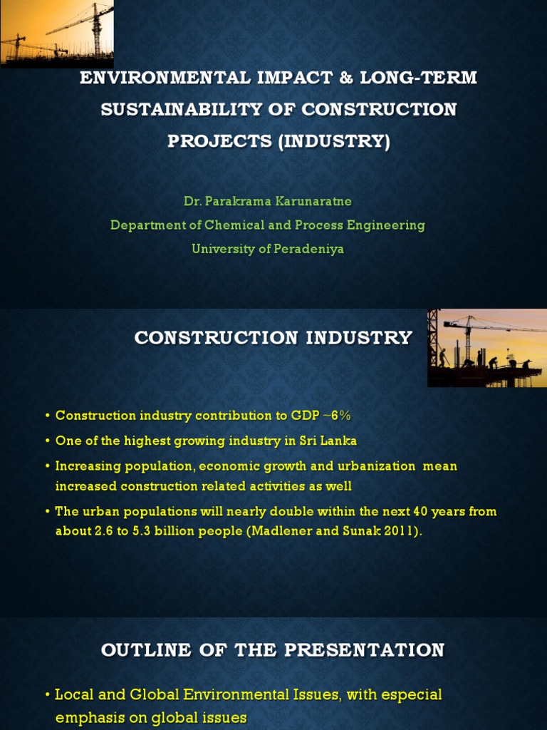 Environmental Impact & Long-Term Sustainability of Construction ...