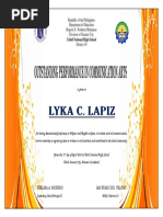 Outstanding Work Immersion Award | PDF | Domestic Policy | Education Policy