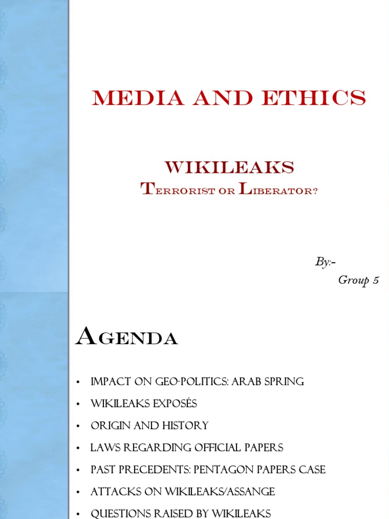 Wikileaks Presentation | PDF | Wiki Leaks | Arab Spring