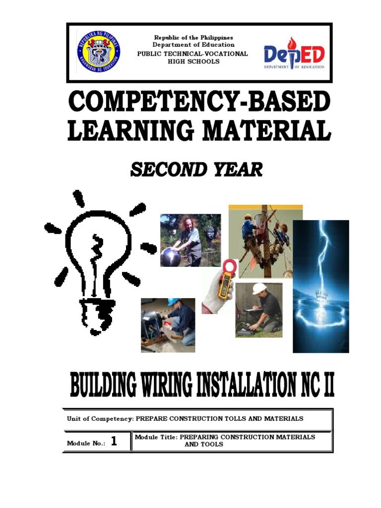 Y2 Module 1 Preparing Construction Materials and Tools CBLM | PDF | Electrical Connector | Lubricant