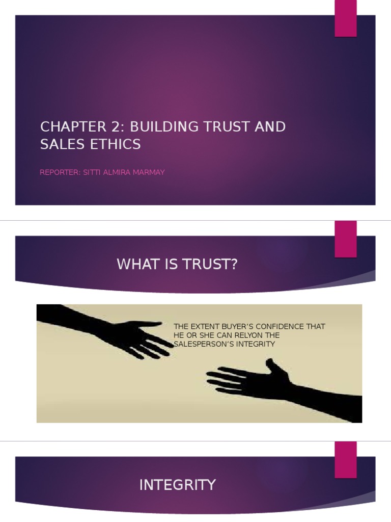 Chapter 2 Sales Management Sammy | PDF | Integrity | Sales