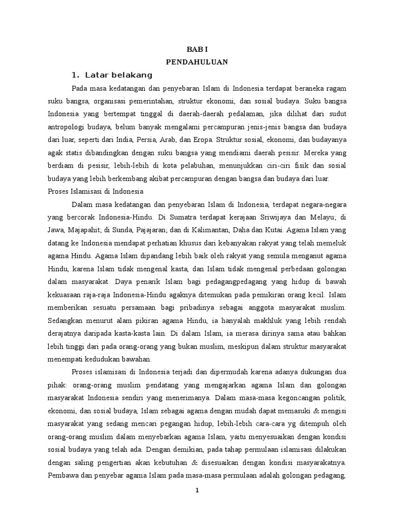 Makalah Islamisasi Dan Silang Budaya Di Nusantara | PDF