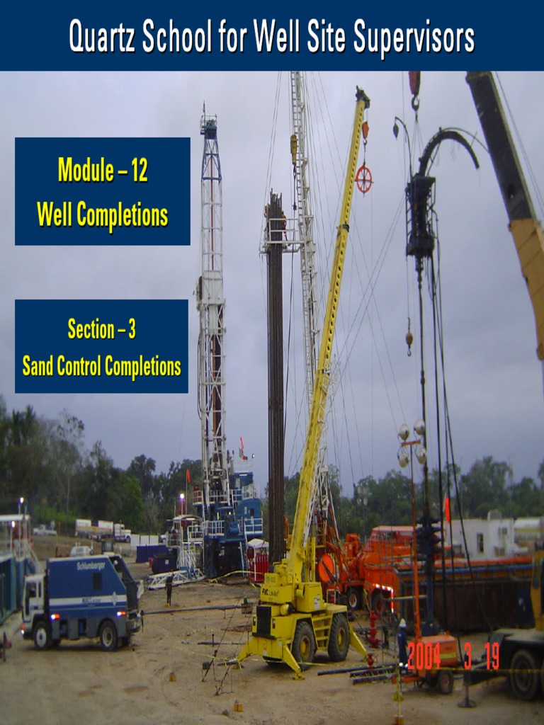 03 Sand Control Completions PDF | Casing (Borehole) | Sand
