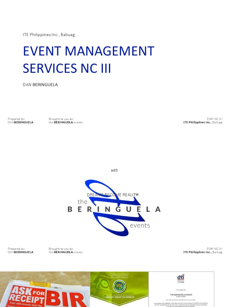 EVM NC III - Porfolio | PDF | Marketing | Entrepreneurship