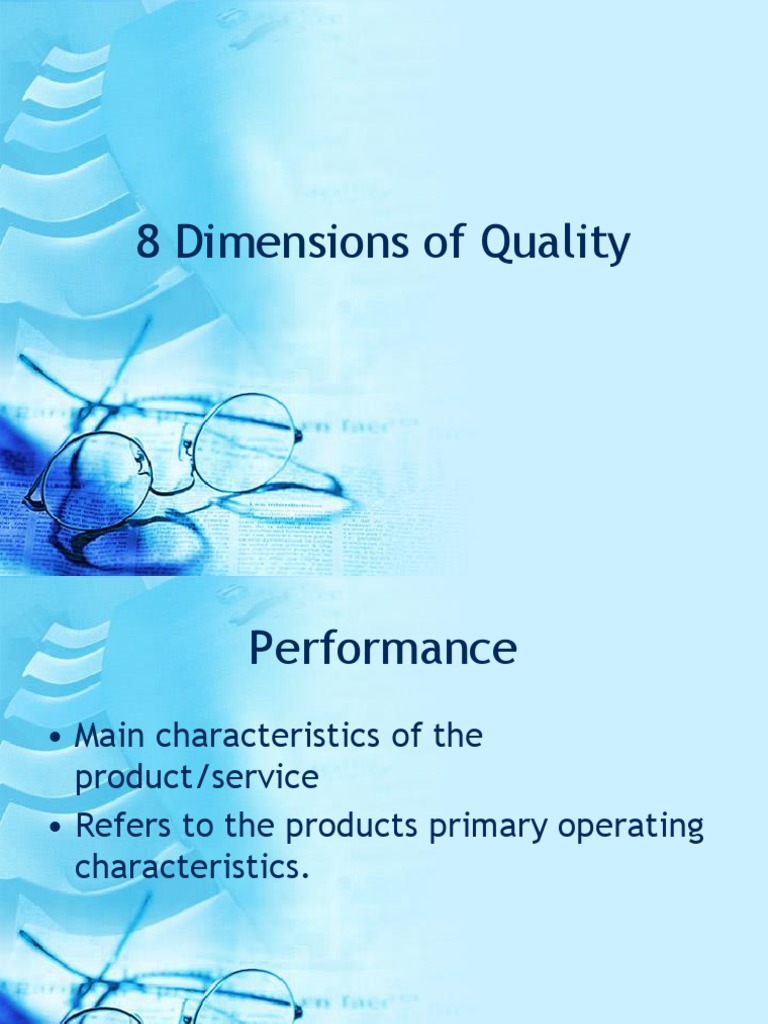 8 Dimensions of Quality | PDF | Reliability Engineering | Business