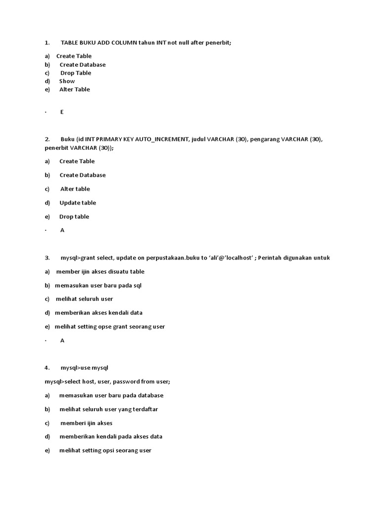 Perintah Dasar SQL dan Manajemen Database | PDF | Hukum | Komputer