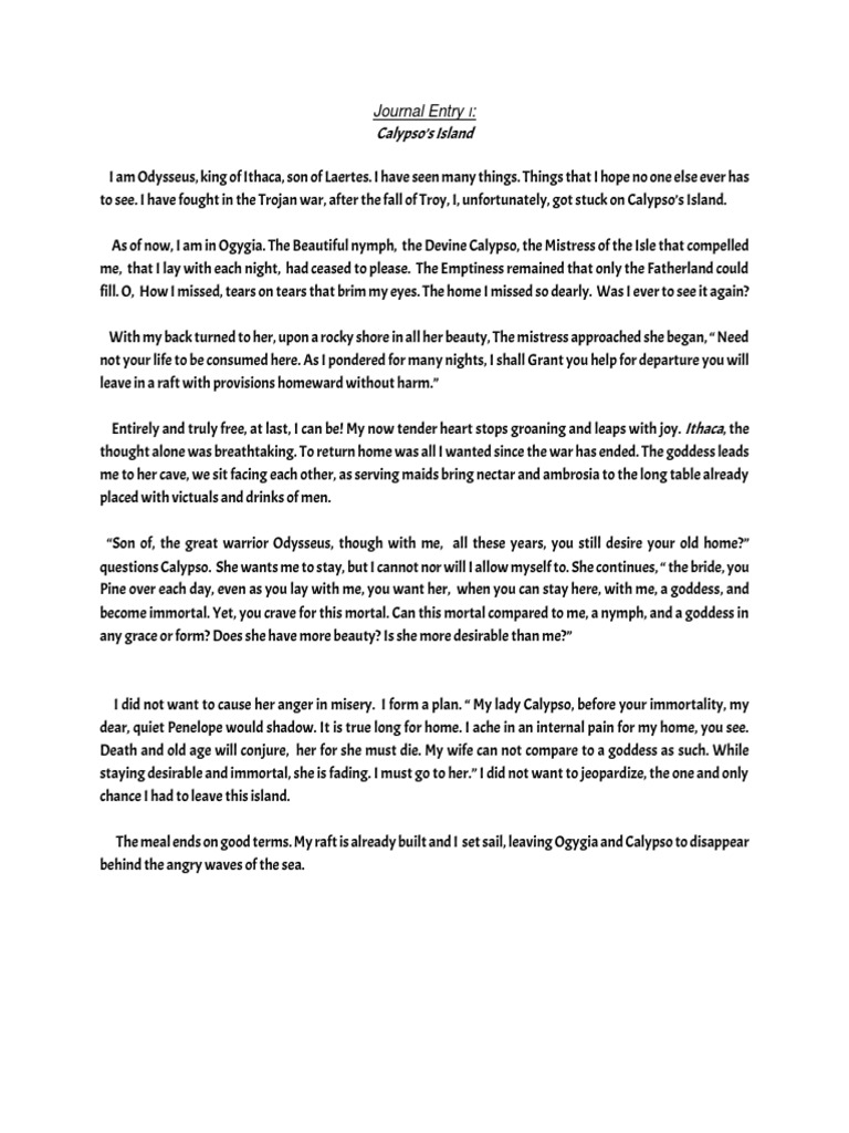 Odysseus Travel Journal | PDF | Penelope | Odysseus