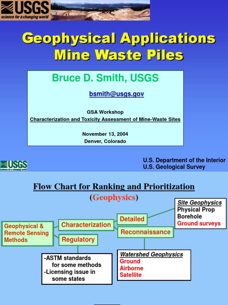Geophysical Applications Mine Waste Piles: Bruce D. Smith, USGS | PDF ...
