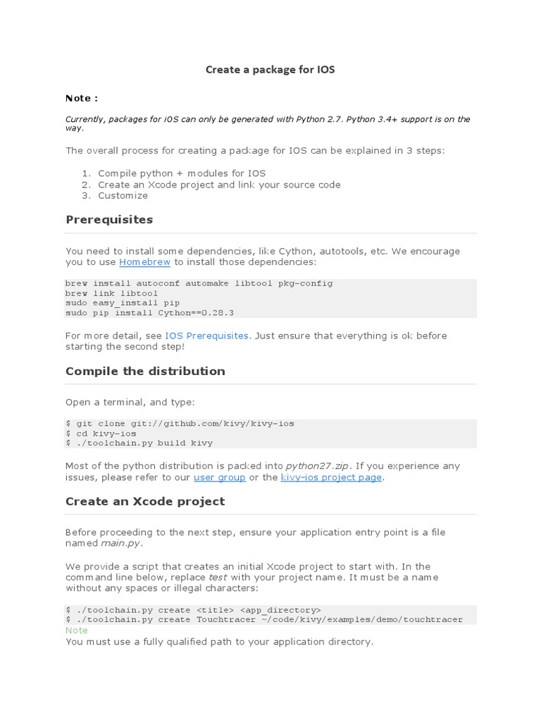 iOS Package Creation Guide | PDF | App Store (I Os) | Xcode