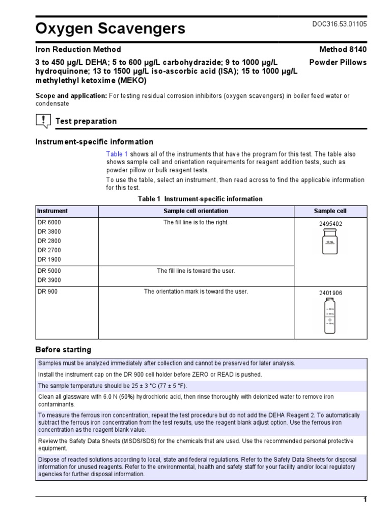 Oxygen Scavenger | PDF | Magnesium | Iron