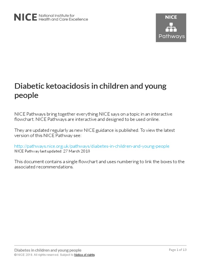 DKA NICE Guidline | PDF | Diabetes | Intravenous Therapy