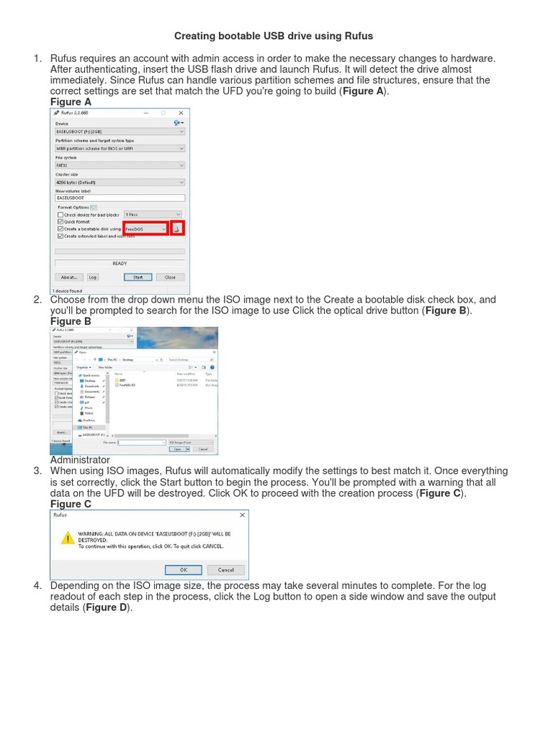 Creating Bootable USB Drive Using Rufus | PDF | Usb Flash Drive | Booting