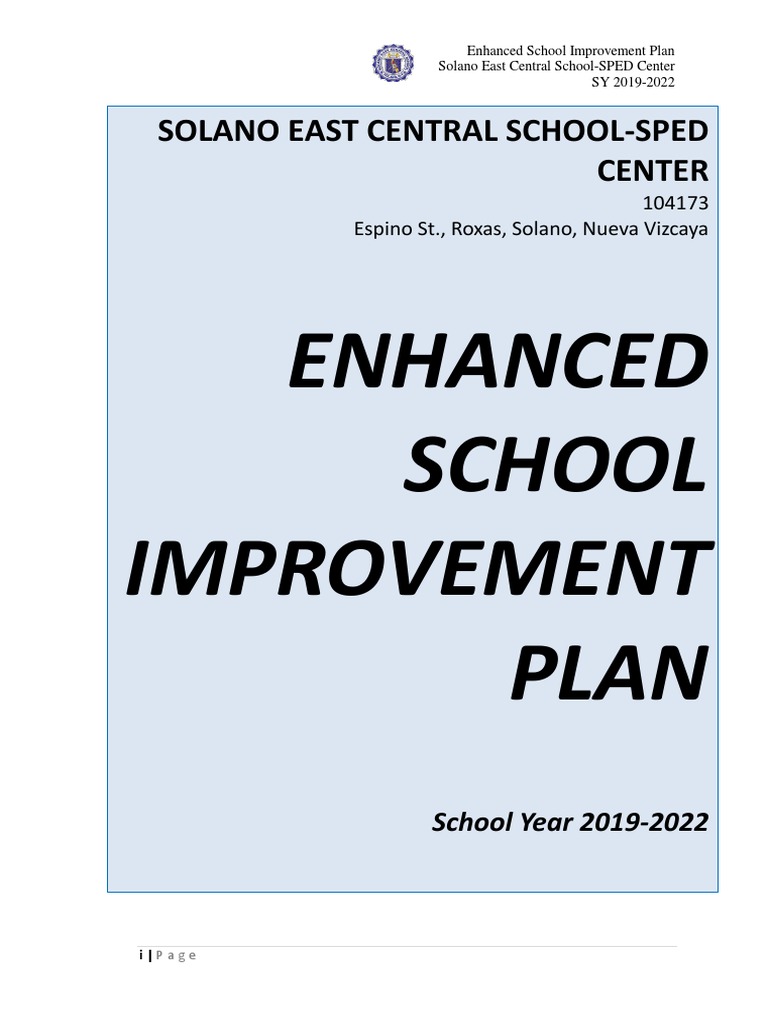 Three-Year Enhanced School Improvement Plan for Inclusive, Technology ...