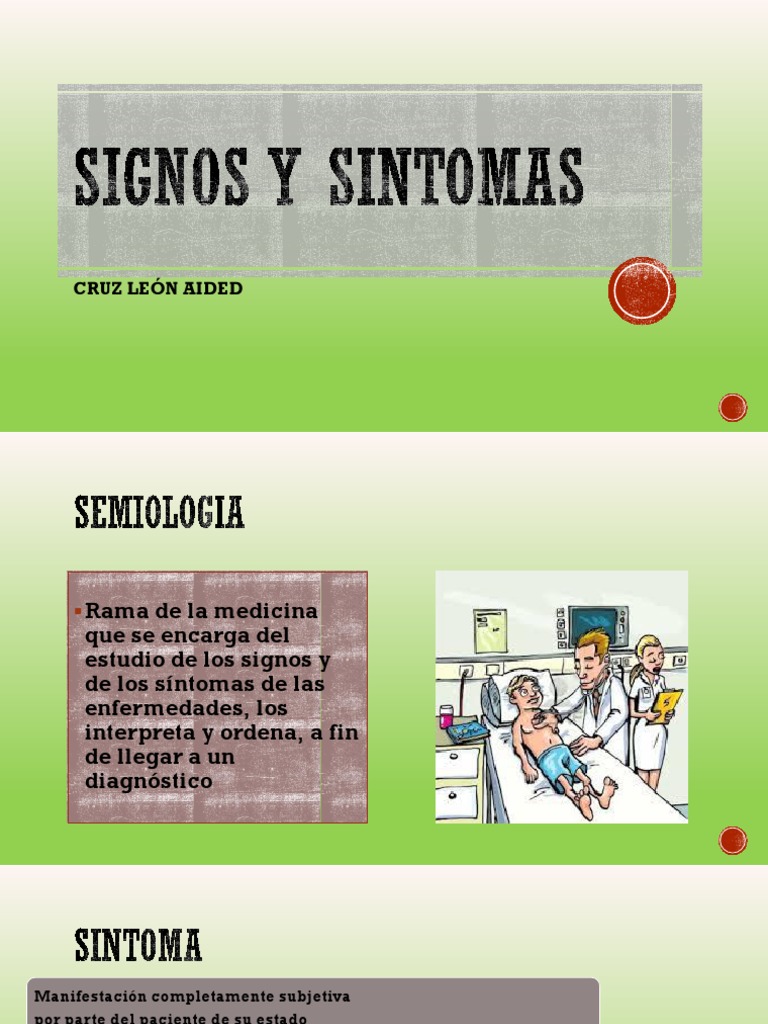 Signos y Sintomas | PDF | Dolor | Diagnostico medico