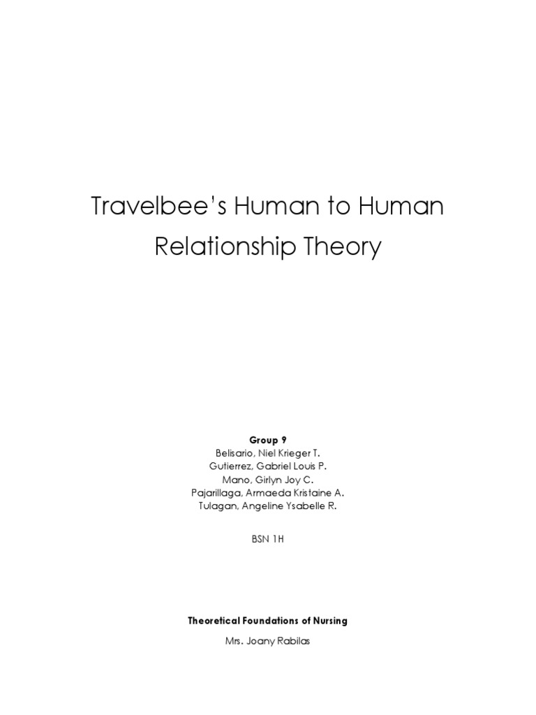 Travelbee's Theory | PDF | Hope | Interpersonal Relationships