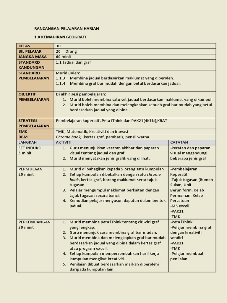 RPH 1.1 Jadual Dan Graf | PDF