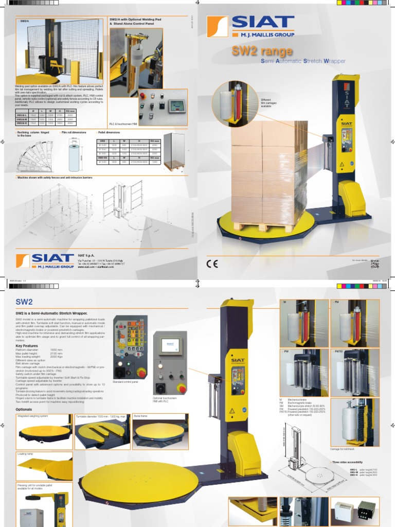 Siat Sw2 Pallet Wrapper | PDF | Pallet | Machines