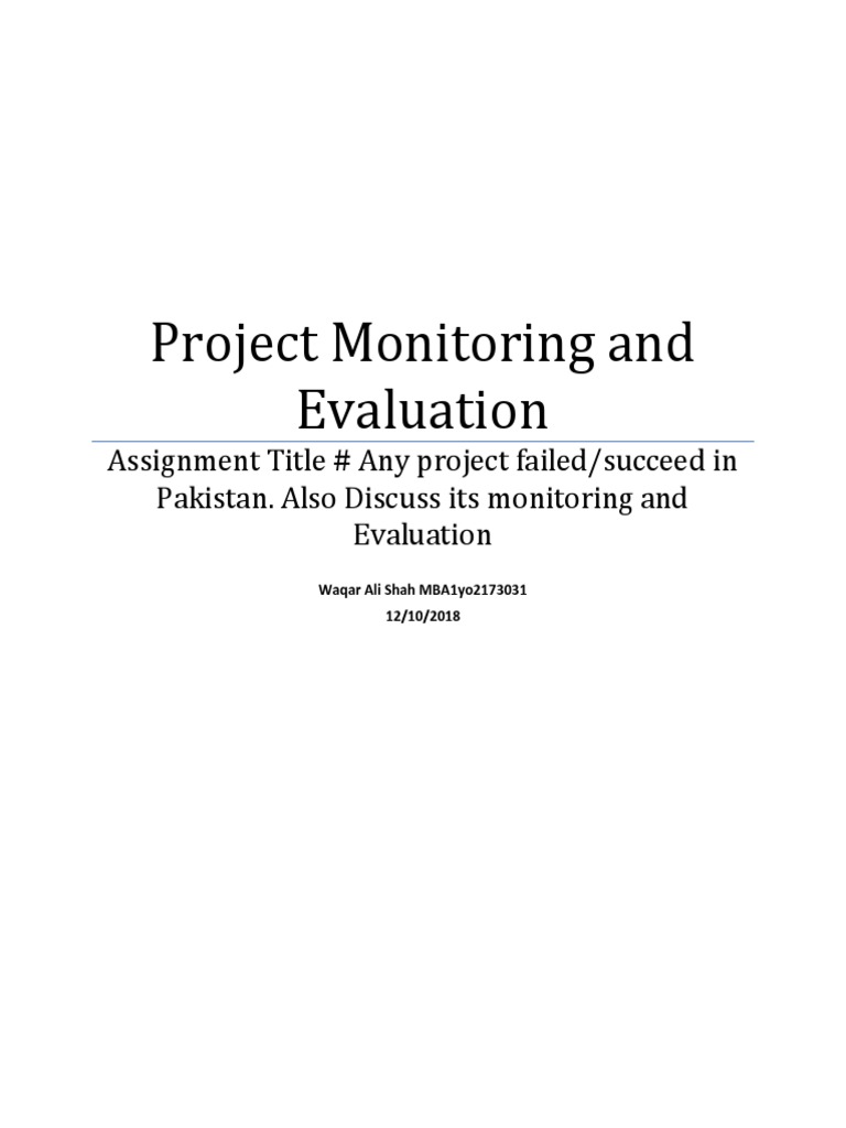 Project Monitoring and Evaluation | PDF | Drinking Water | Water Supply