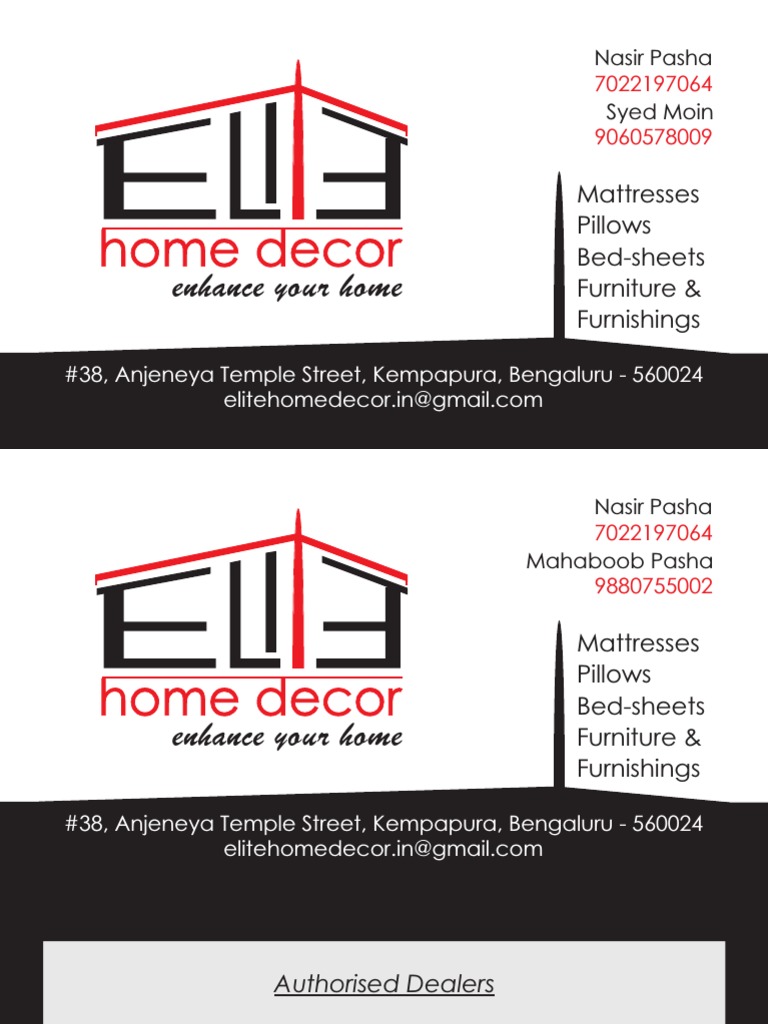 Elite Home Decor | PDF | Bed | Furniture