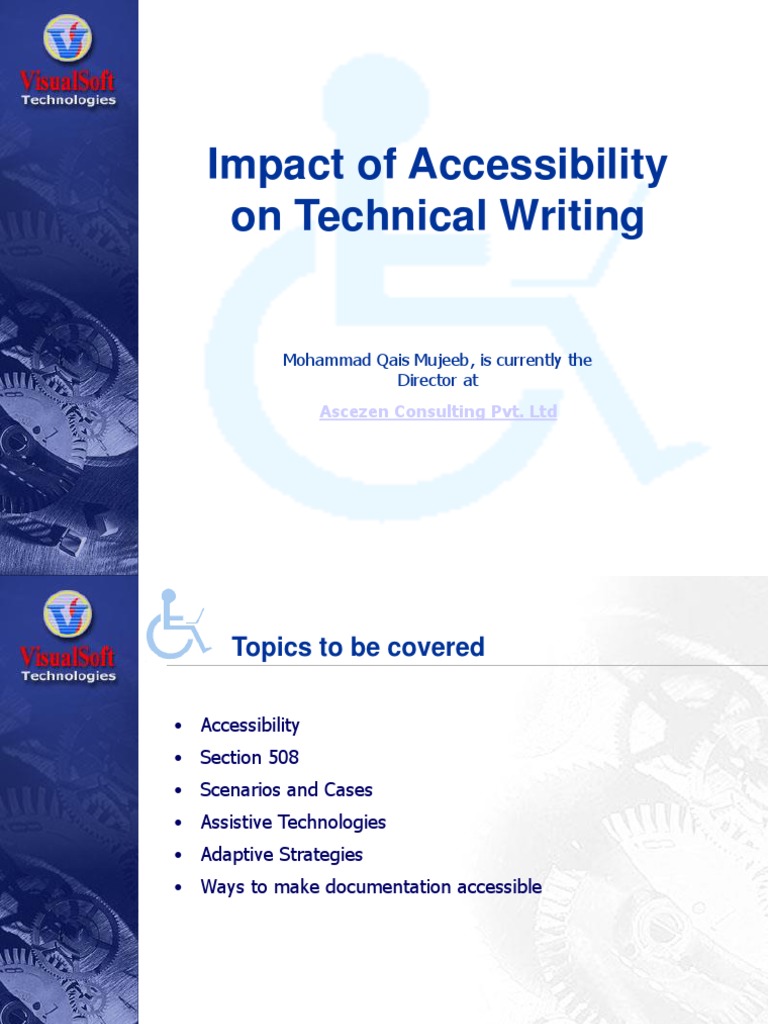 Impact of Accessibility On Technical Writing - PPT by Qais Mujeeb | PDF ...