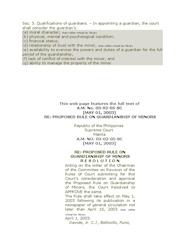 Guardianship Notes | PDF | Legal Guardian | Public Law