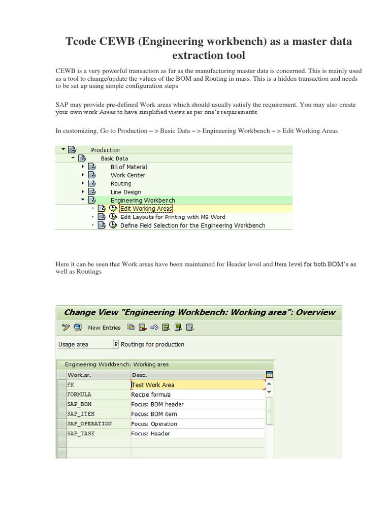 Tcode CEWB | PDF Tcode CEWB | PDF