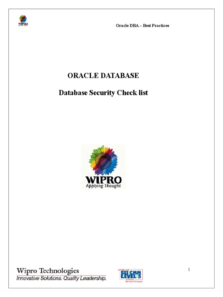 Oracle Database Security Checklist | PDF | Oracle Database | Password