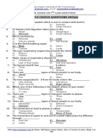 Multiple Choice Questions Class 5 Science | PDF | Seed | Bacteria