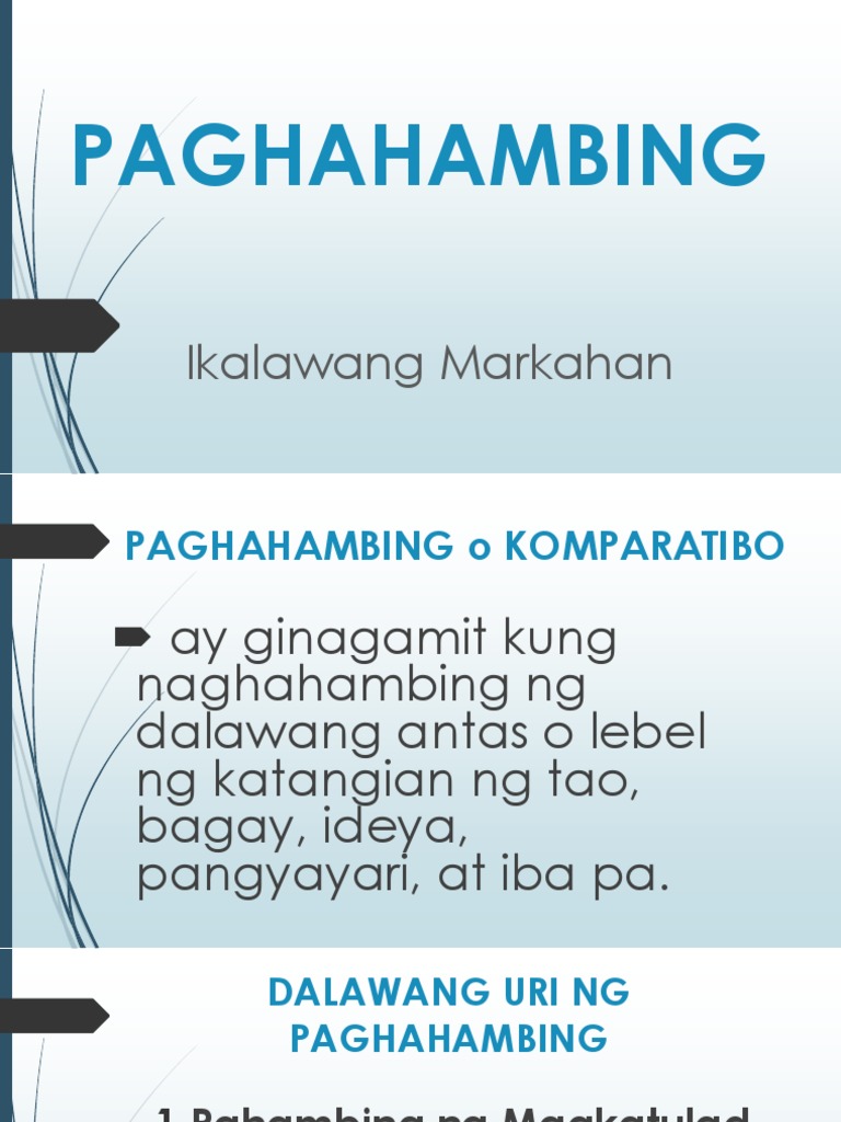 PAGHAHAMBING | PDF
