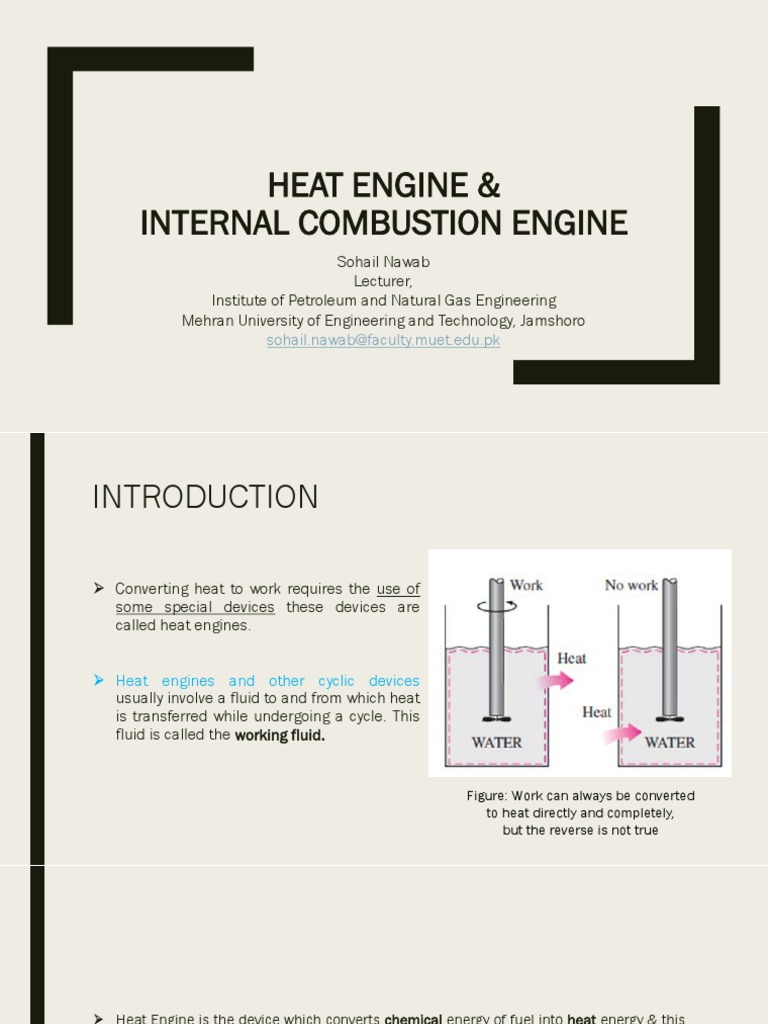 Understanding the Fundamentals of Heat Engines and Internal Combustion ...