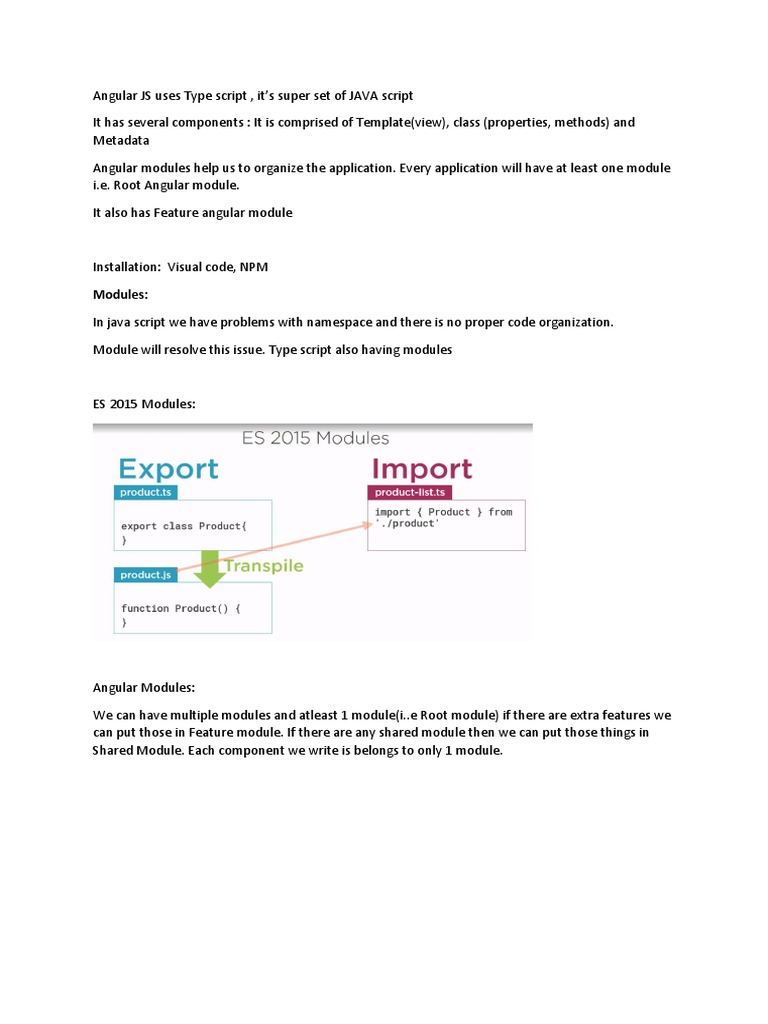 Angular | PDF | Modular Programming | Class (Computer Programming)
