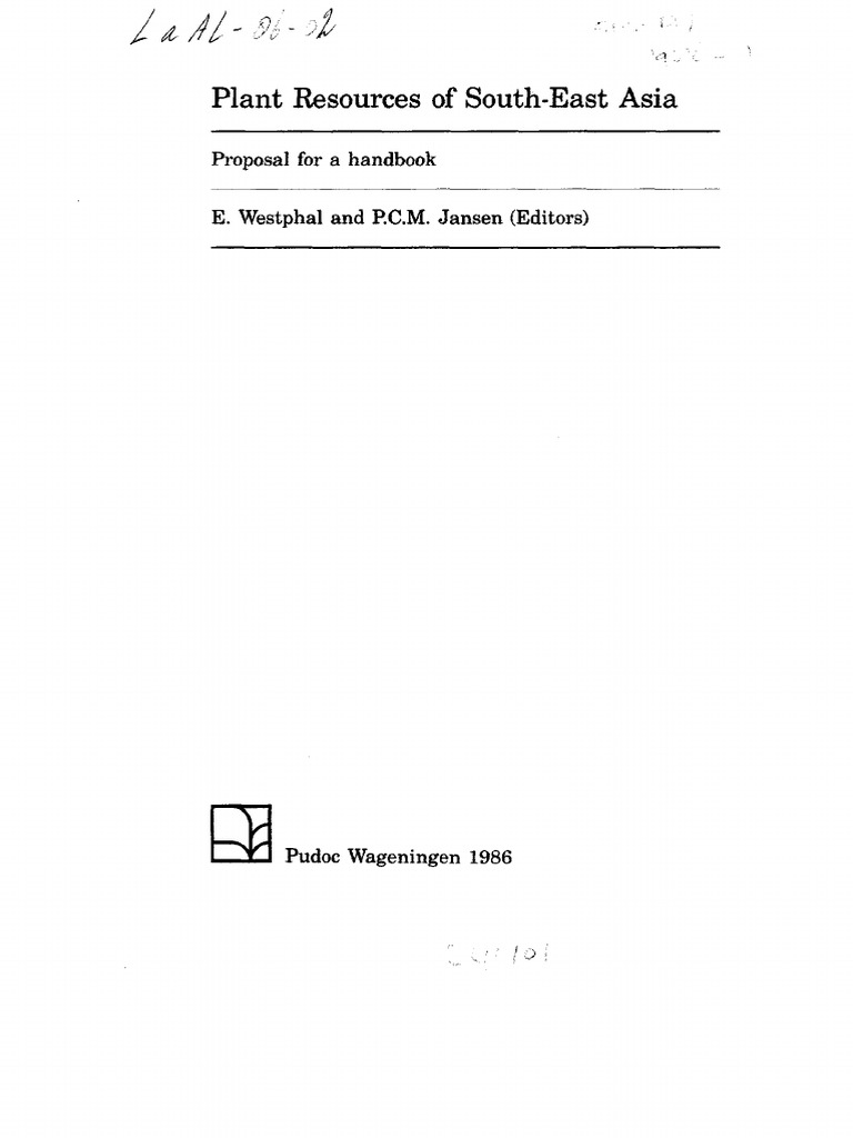 PROSEA - Proposal Handbook | PDF | Plants | Agriculture