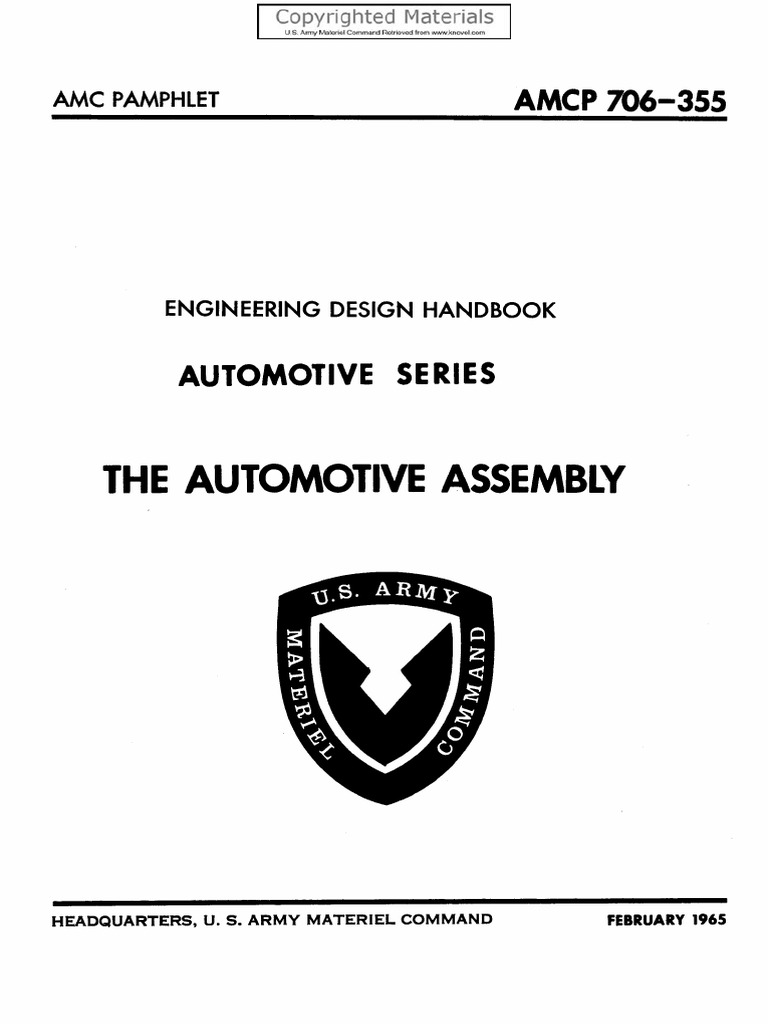 Engineering Design Handbook - Automotive Series | PDF | Internal ...