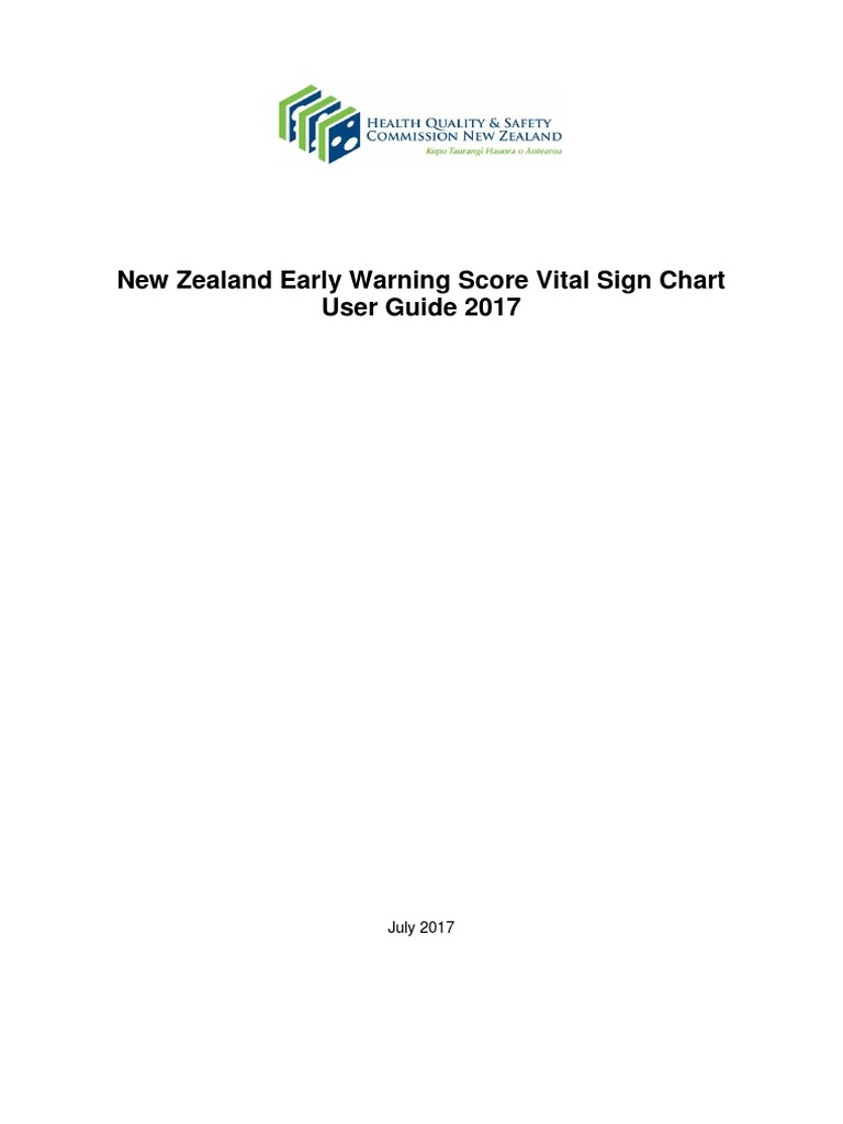 New Zealand Early Warning Score Vital Sign Chart User Guide 2017 | PDF ...