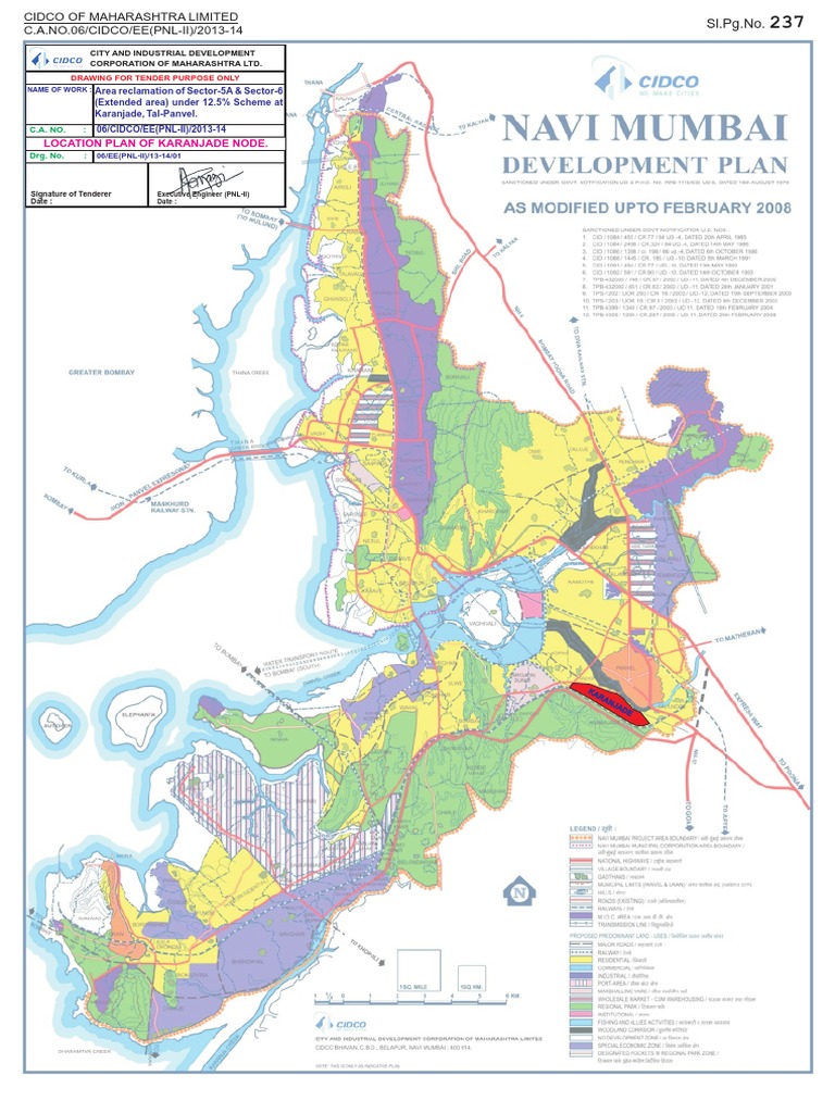Karanjade Layout Plan CIDCO | PDF
