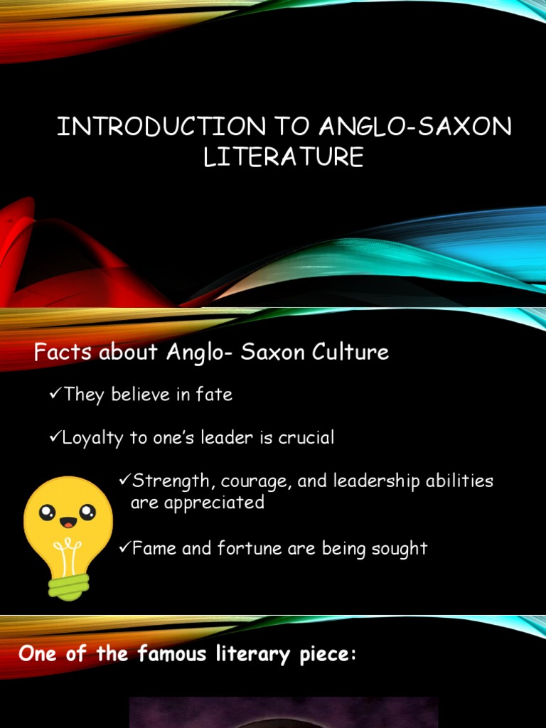 Introduction To Anglo-Saxon Literature | PDF | Beowulf | English Heroic ...