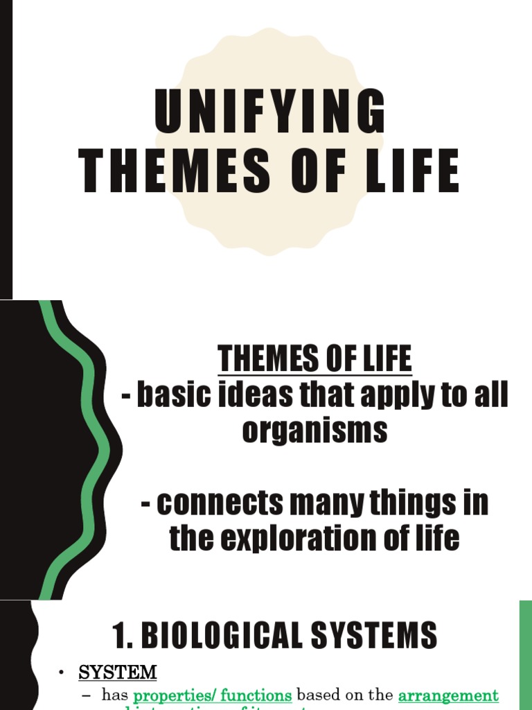 Unifying Themes of Life | PDF | Evolution | Heredity